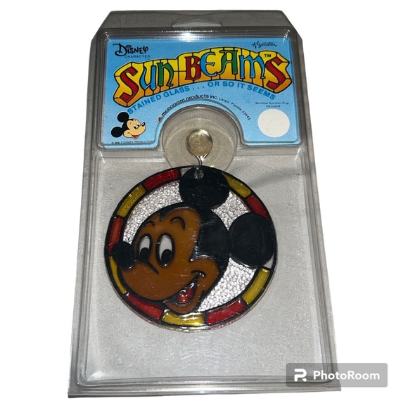 Disney | Accents | Vintage Disney Sunbeams Mickey Acrylic Stained Glass ...